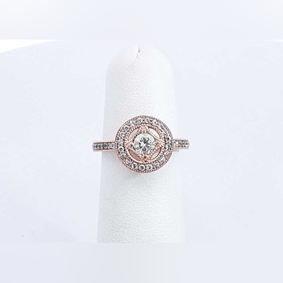 Pandora | Jewelry | Pandora Cubic Circonia Rose Gold 925 Ring | Poshmark